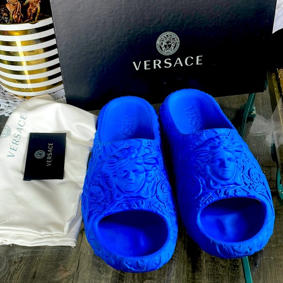 Versace | Shoes | Versace Medusa Dimension Pool Slides | Poshmark